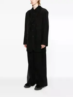 Yohji Yamamoto Notched-lapel Long-sleeve Jacket