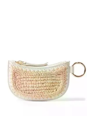 Claudie Pierlot Woven-panel Wallet - Neutrals