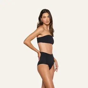 L'Agence Mietta Knit Bandeau Top - Black