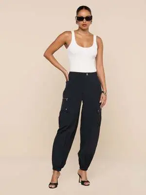 L'Agence Greer Cargo Nylon Joggers - Black