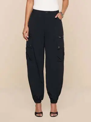 L'Agence Greer Cargo Nylon Joggers - Black