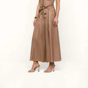 L'Agence Lowen Linen-blend Pants - Barley
