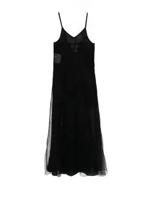 QUETSCHE Lace-panel Sheer-overlay Dress
