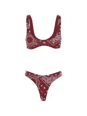 VENUJA Paisley-print Crystal-embellished Bikini