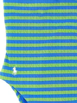 Polo Ralph Lauren Striped Cable-knit One-piece Swimsuit - Blue