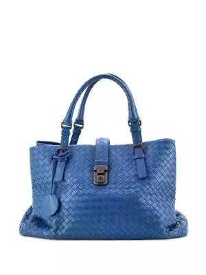 Bottega Veneta Roma Intrecciato Nappa Large Tote Bag - Blue