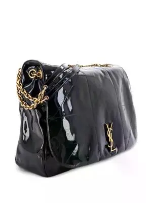 Saint Laurent Jamie 4.3 Quilted Patent Large Shoulder Bag - Black