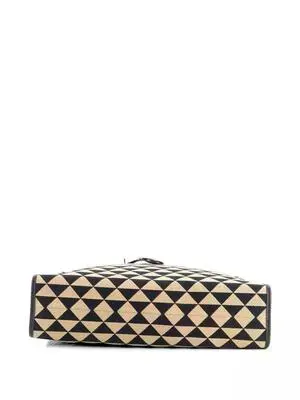 Prada Symbole Jacquard Large Tote Bag - Black