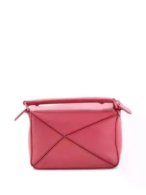 Loewe Puzzle Leather Mini Crossbody Bag - Pink