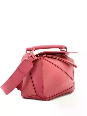 Loewe Puzzle Leather Mini Crossbody Bag - Pink