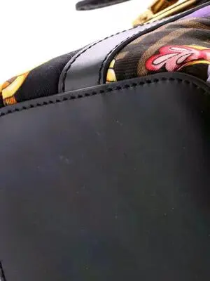 Fendi X Versace Fendace Mon Tresor Quilted Printed Zucca Silk Mini Bucket Bag - Multicolour