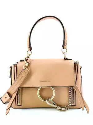 Chloé Faye Day Mini Leather Shoulder Bag - Neutrals