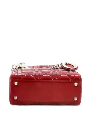 Dior Lady Cannage Quilt Patent Mini Satchel