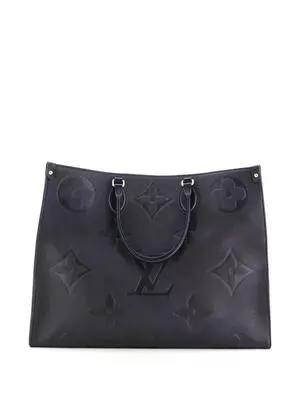 LOUIS VUITTON Onthego Monogram Empreinte Giant Gm Tote Bag - Black