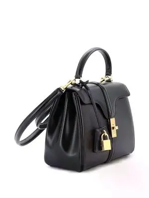 Celine 16 Top Handle Small Satchel - Black