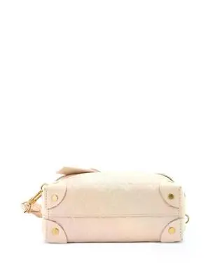 LOUIS VUITTON Petite Malle Souple Handbag Monogram Empreinte Leather - Neutrals