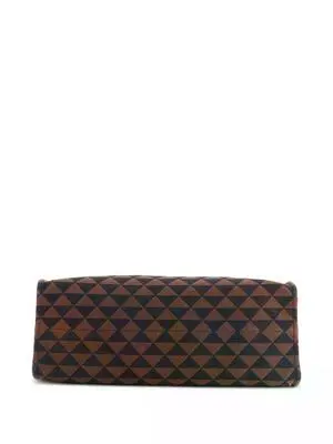 Prada Symbole Shopper Jacquard Horizontal Tote Bag - Brown