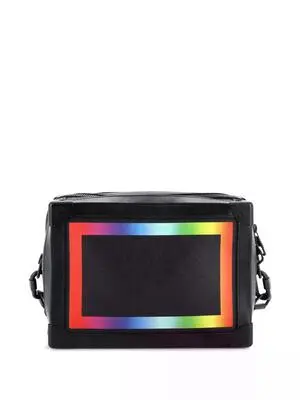 LOUIS VUITTON Soft Trunk Crossbody Bag Rainbow Taiga Leather - Black