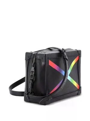 LOUIS VUITTON Soft Trunk Crossbody Bag Rainbow Taiga Leather - Black
