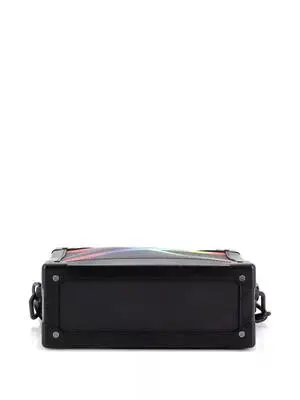 LOUIS VUITTON Soft Trunk Crossbody Bag Rainbow Taiga Leather - Black