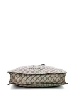 Gucci Printed Gg Coated Canvas Tall Tote Bag - Brown