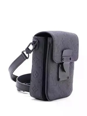 LOUIS VUITTON S Lock Vertical Wearable Wallet Monogram Taurillon Leather - Black
