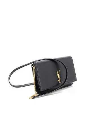 Saint Laurent Monogram Phone Holder Shoulder Bag - Black