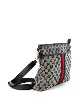 Gucci Gg Canvas Small Crossbody Bag - Blue