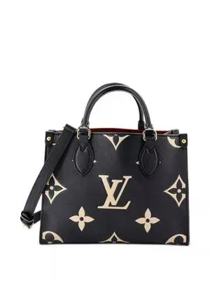 LOUIS VUITTON Onthego Bicolor Monogram Empreinte Giant Pm Tote Bag - Black