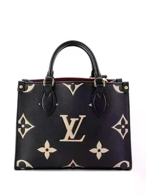 LOUIS VUITTON Onthego Bicolor Monogram Empreinte Giant Pm Tote Bag - Black