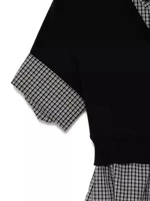 We11Done Gingham-print Layered Dress