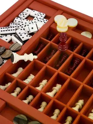 HECTOR SAXE Leather Coffret Multi Game - Red