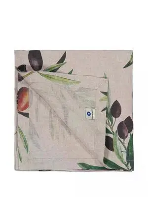 LINORICCI Olive-print Napkins