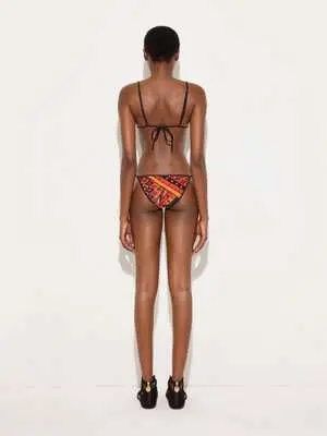 Emilio Pucci Vivara Print Triangle Bikini Top - Orange