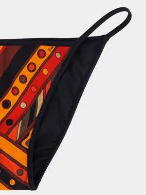 Emilio Pucci Vivara Print Tie-side Bikini Bottom - Orange
