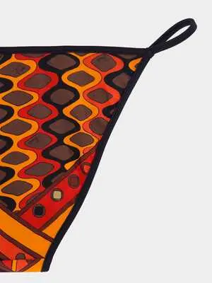 Emilio Pucci Vivara Print Tie-side Bikini Bottom - Orange