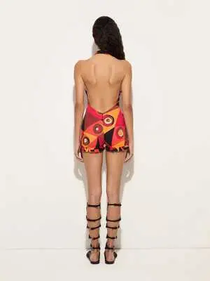 Emilio Pucci Occhi Print Halterneck Jumpsuit