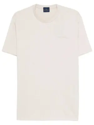 Paul & Shark Cotton T-shirt With Tone-on-tone Logo Embroidery - Brown