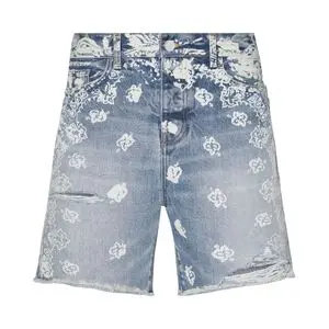 Amiri Bleach Bandana Denim Short