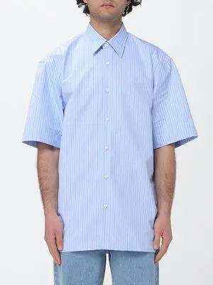 Dries Van Noten Striped Cotton Shirt - Blue