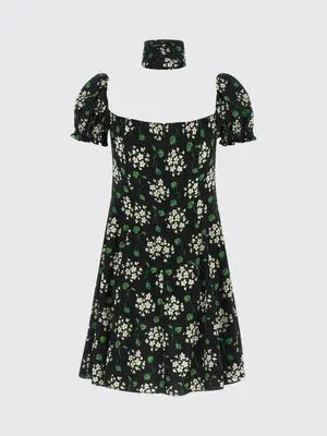 Dolce & Gabbana Floral Mini Dress With Choker