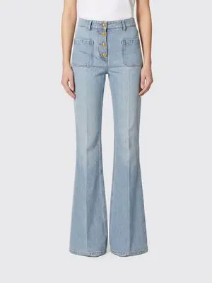 Valentino Garavani Flared Cotton Denim Jeans - Blue