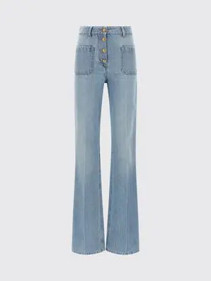 Valentino Garavani Flared Cotton Denim Jeans - Blue