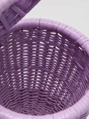 PATOU Wicker Bucket Bag - Violet