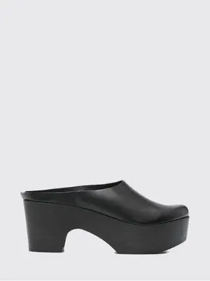 DANIELA GREGIS Leather Wedge Mules