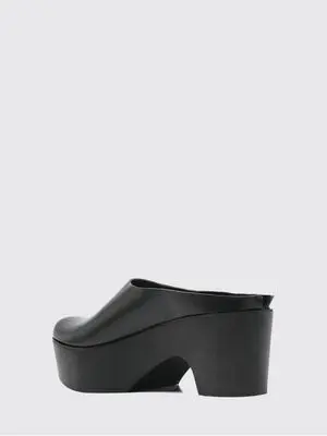 DANIELA GREGIS Leather Wedge Mules