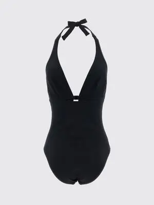 ERES One-piece Swimsuit With Triangle Neckline And Tie-up Straps - Black