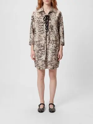 Pinko Cotton Serpent Print Shirt Dress