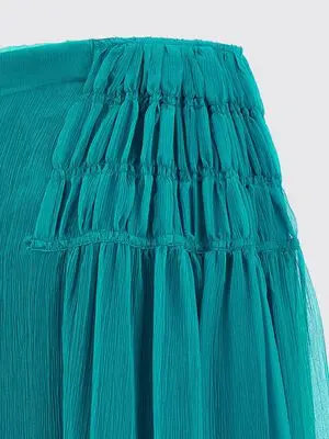 Dries Van Noten High-waisted A-line Silk Maxi Skirt - Green