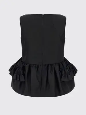 Dries Van Noten Wool And Silk Ruffled Bustier Top - Black